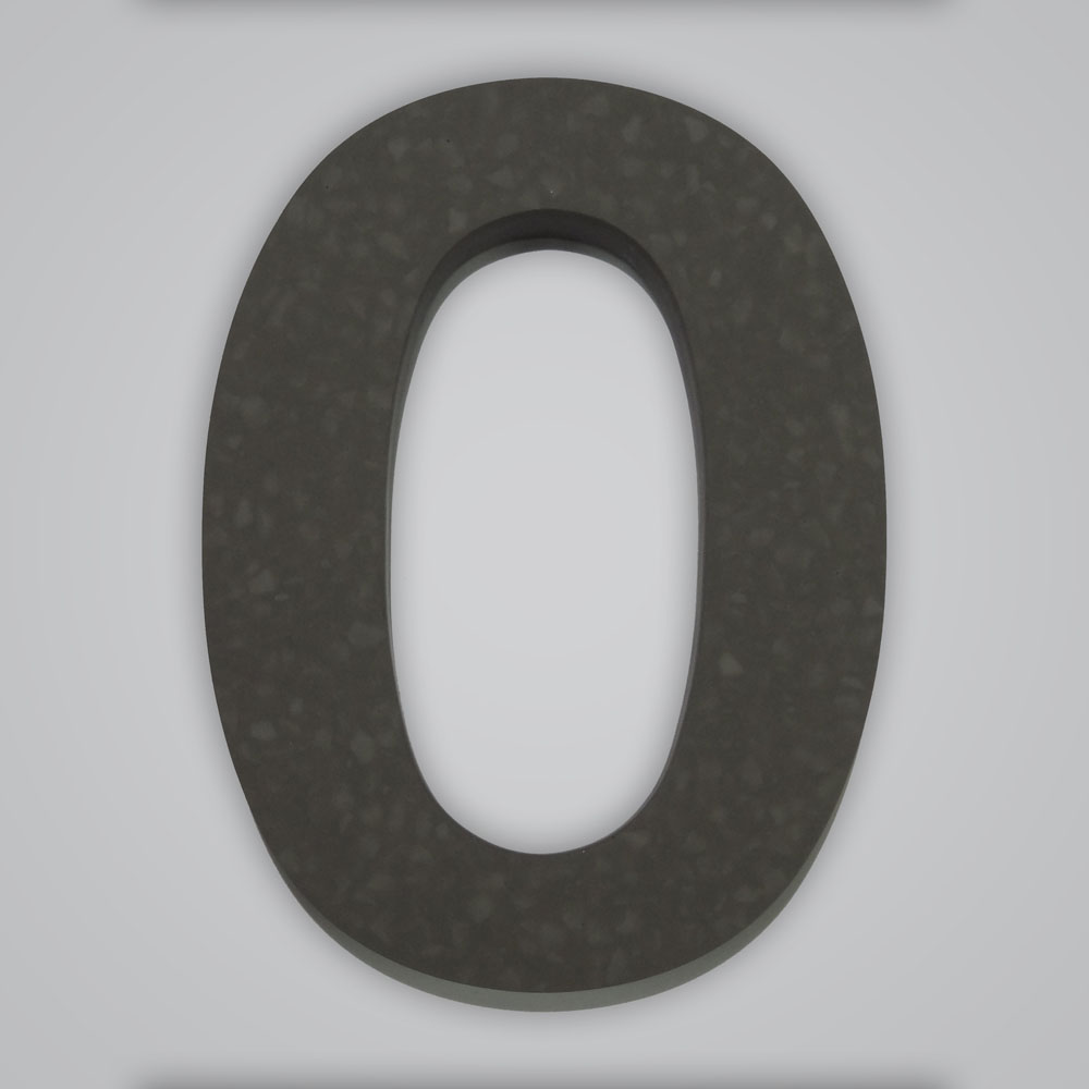 Cijfer 0 (nul) huisnummer 3D - We Do Create