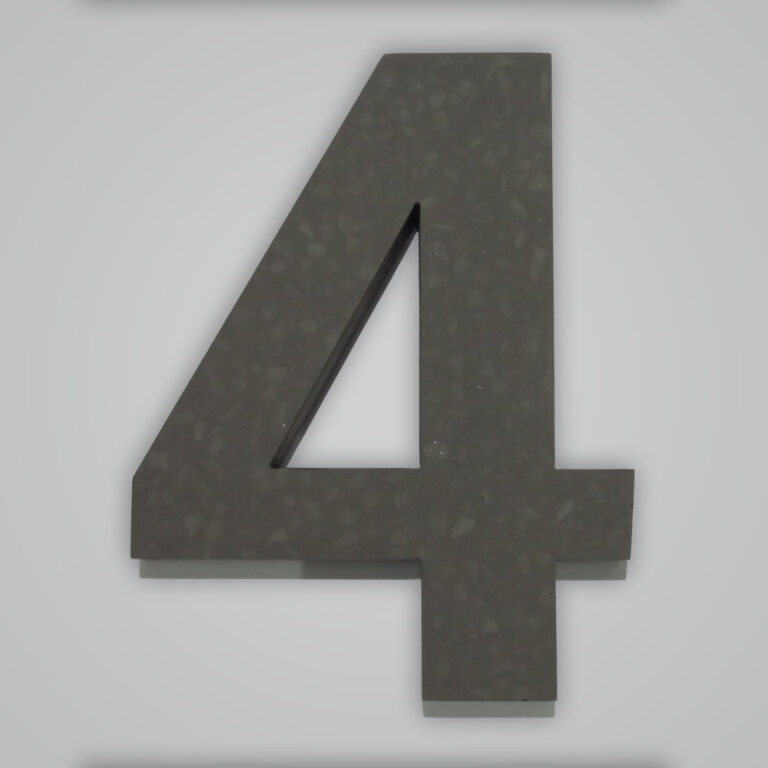 Cijfer 4 (vier) huisnummer 3D - We Do Create