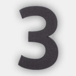 Cijfer 3 (drie) huisnummer 3D 170 mm - We Do Create